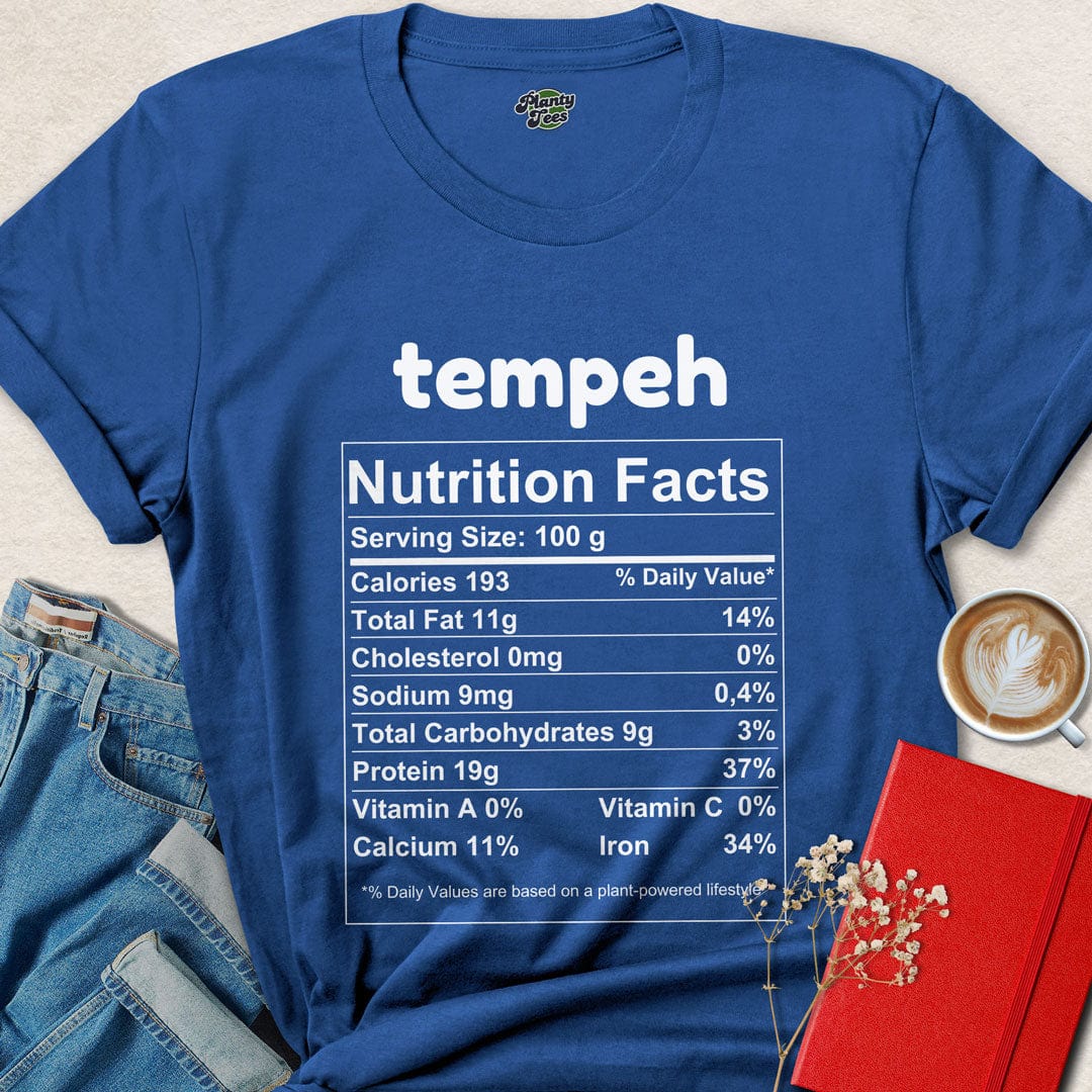 Tempeh Nutrition Facts T-Shirt – Planty Tees